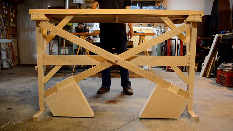 This Custom Built, Wooden Counterweight Sit/Stand Desk is a Thing of ...