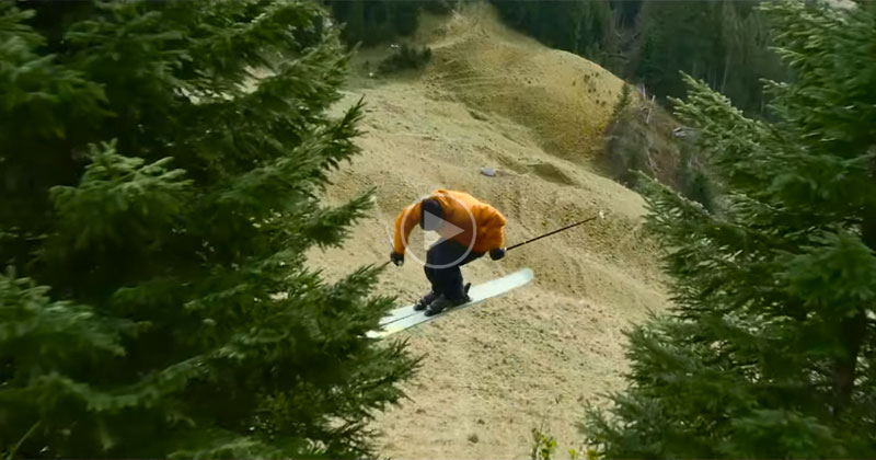 Candide Thovex Skis Down a Snowless Mountain » TwistedSifter