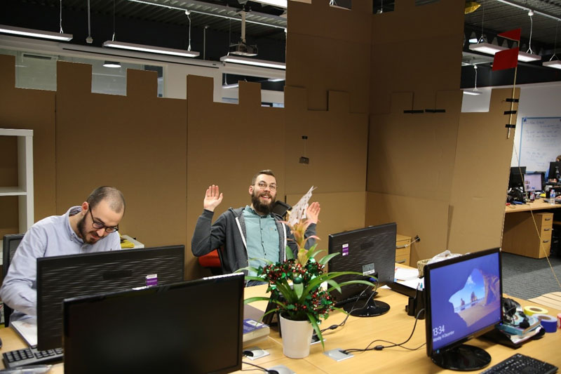 Boss Told Them to Jazz Up Their Cubicle So They Built a Cardboard ...