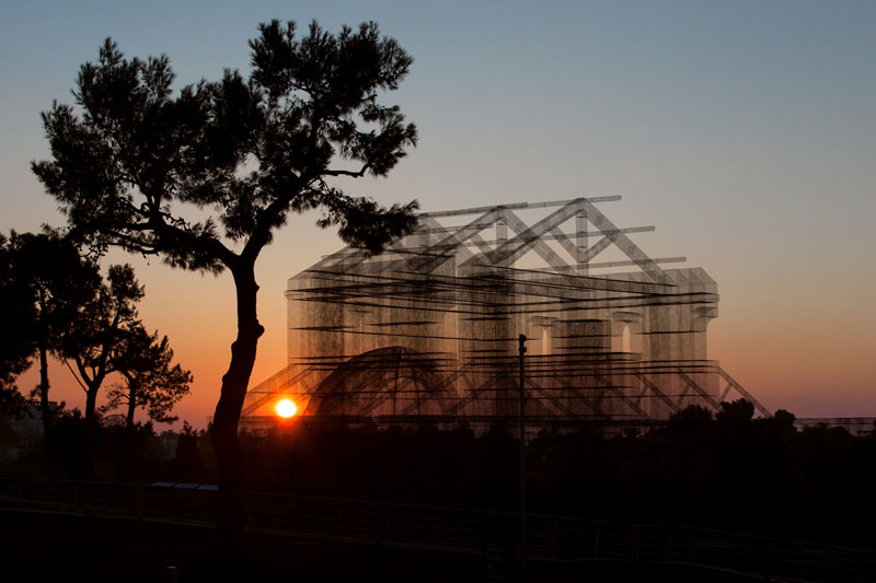 Artist Resurrects Ancient Building Site with Incredible Wire Mesh ...