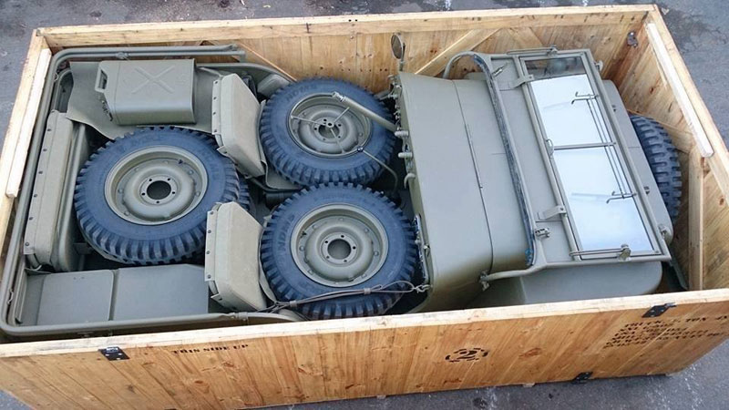 Picture of the Day: A Military Jeep Neatly Packed in a Crate ...