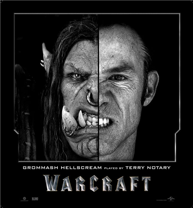 Split Face Portraits of Warcraft Actors and Their CGI Counterpart ...