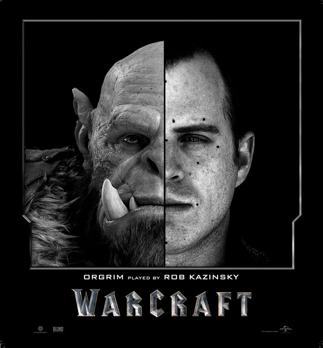 Split Face Portraits of Warcraft Actors and Their CGI Counterpart ...