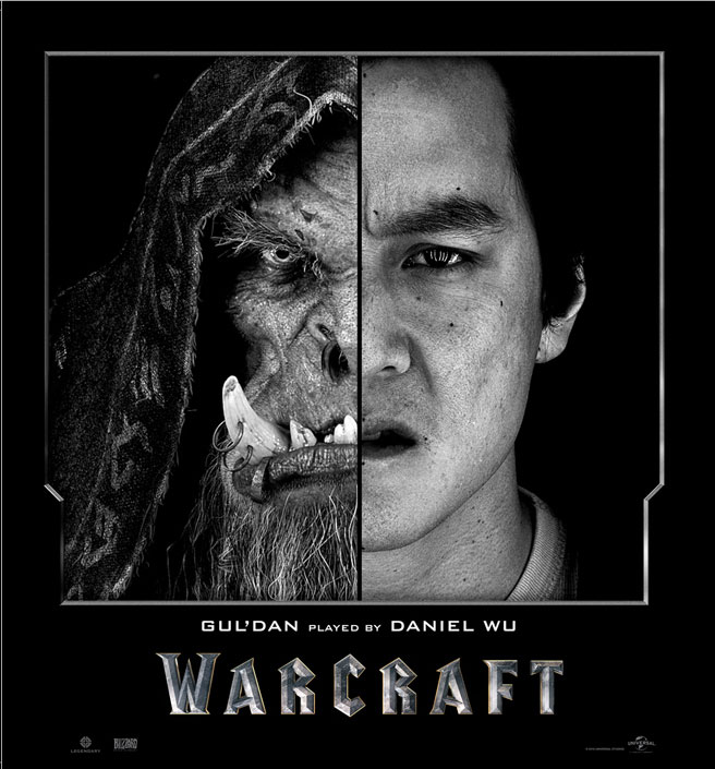 Split Face Portraits of Warcraft Actors and Their CGI Counterpart ...