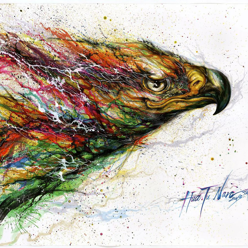 Splattered Ink Animal Paintings by Hua Tunan (15 Photos) » TwistedSifter