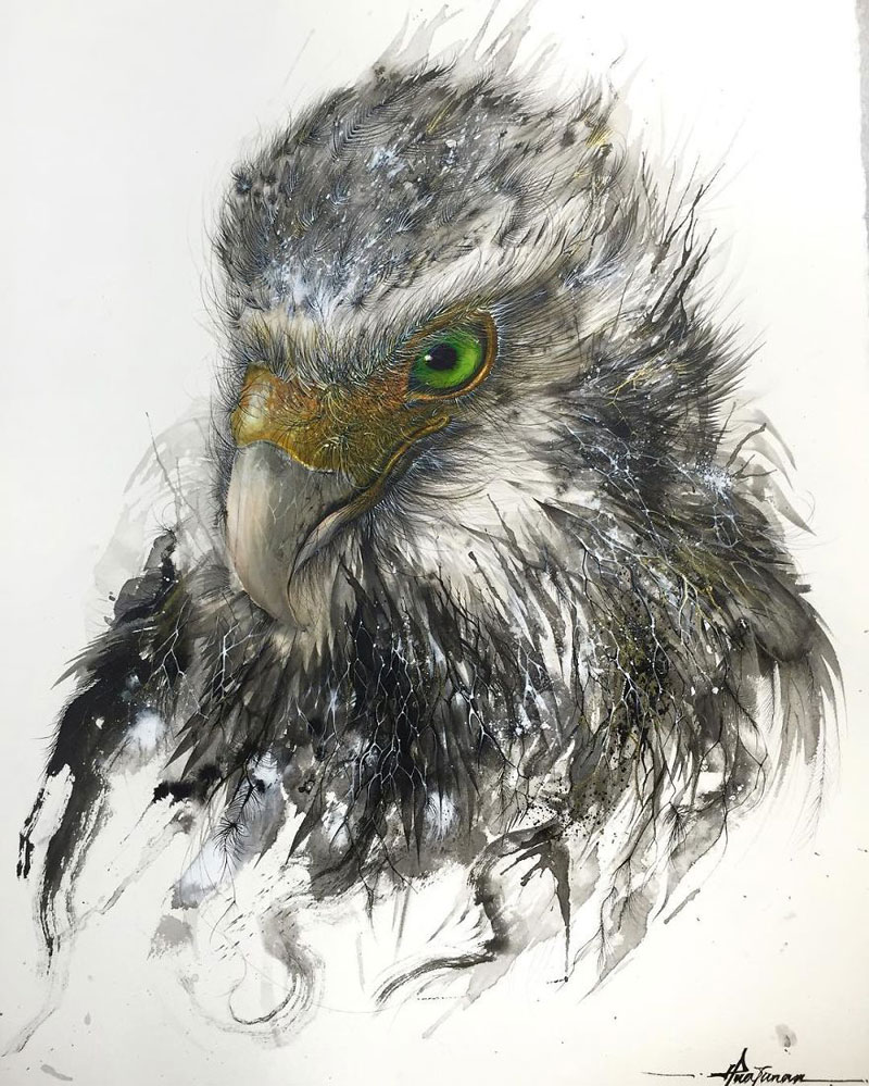 Splattered Ink Animal Paintings by Hua Tunan (15 Photos) » TwistedSifter