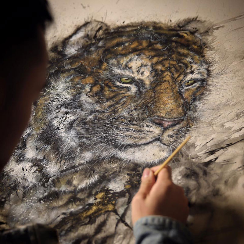 Splattered Ink Animal Paintings by Hua Tunan (15 Photos) » TwistedSifter