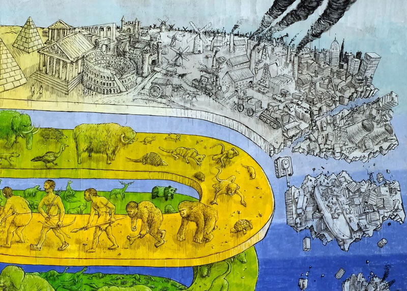 7-Story Mural in Rome Looks Like It’s Spiralling Outwards » TwistedSifter