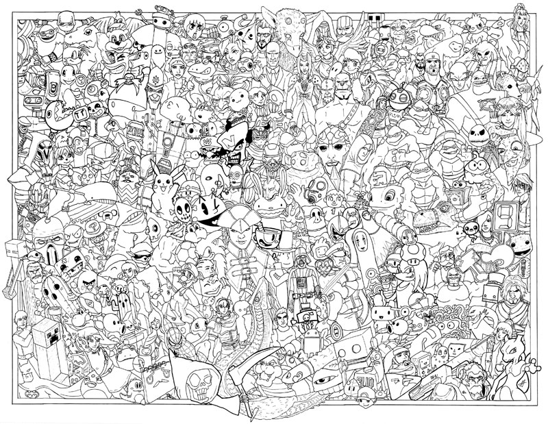If You Color This In Just Right, a Few Gaming Logos Might Appear ...