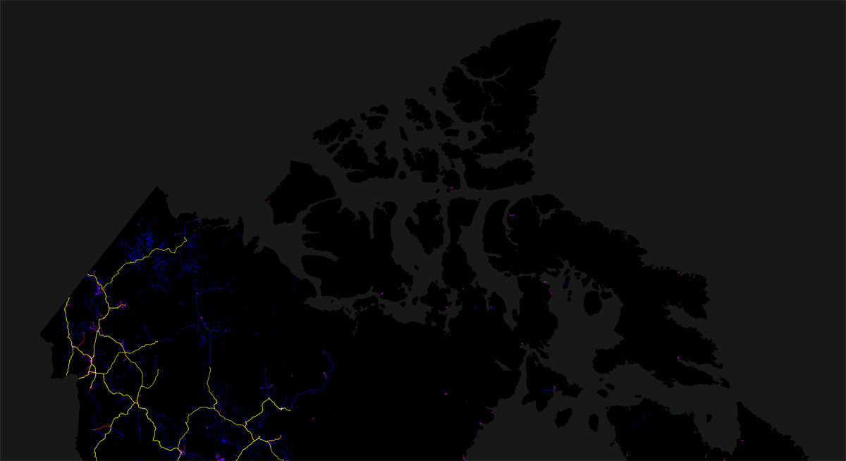 Canada Mapped by Trails, Roads, Streets and Highways » TwistedSifter