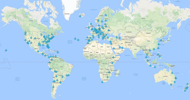 Interactive Map for Airport WiFi Passwords Around the World » TwistedSifter