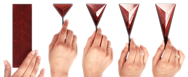 These Flat Origami Measuring Spoons Fold Into 8 Different Sizes ...