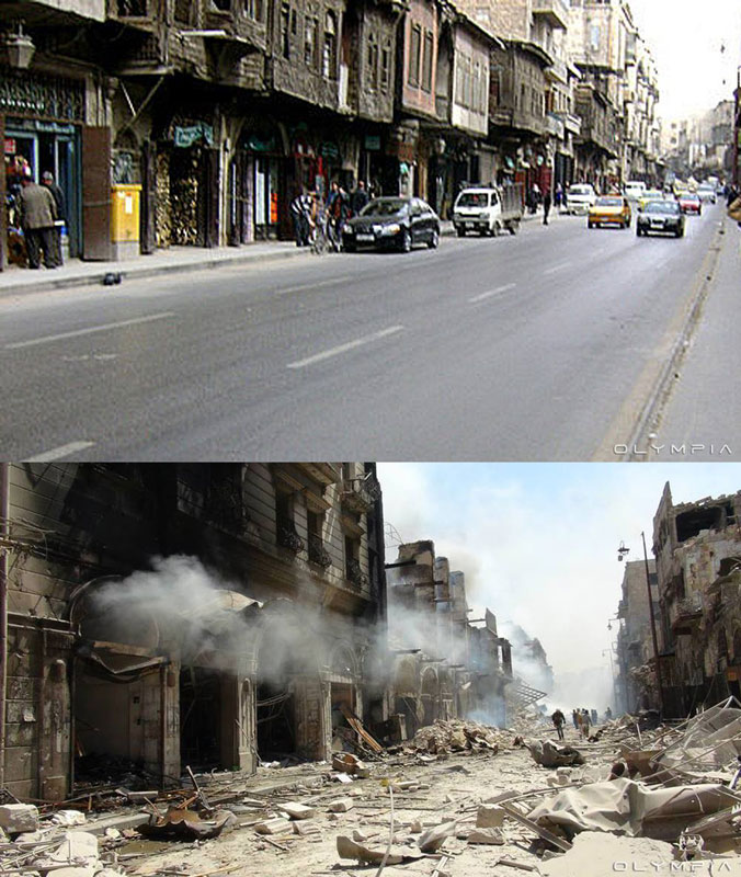 A Syrian Restaurant is Posting Before and After Photos of Aleppo and It ...