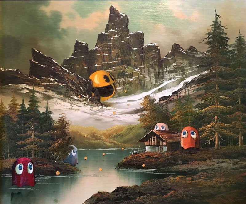 Dave Pollot Paints Your Favorite Characters Into Discarded Paintings ...