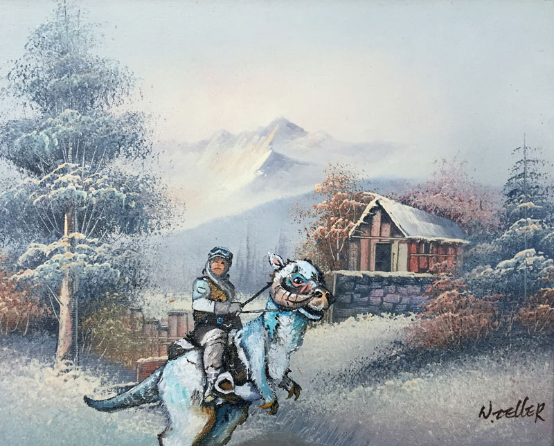 Dave Pollot Paints Your Favorite Characters Into Discarded Paintings ...