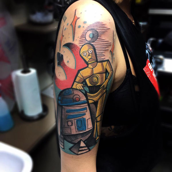 18 Awesome Abstract and Cubist Style Tattoos by Mike Boyd » TwistedSifter