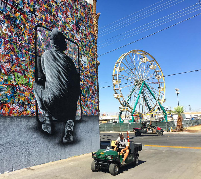 Artist Incorporates Grayscale Characters Into His Colorful Murals ...