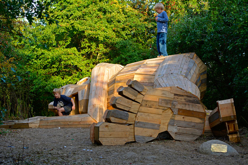 Artist Builds Forest Giants from Salvaged Materials and Hides Them in ...