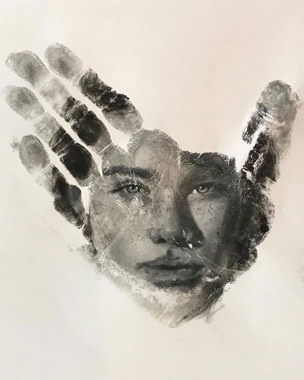 Painter Uses Hand as Stamp in Creative Series of ‘Handprints ...