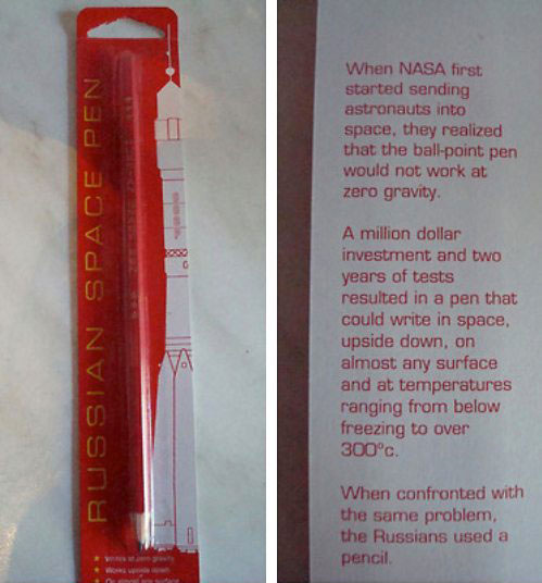 That Story About the Million Dollar US Space Pen and Russian Pencil is ...