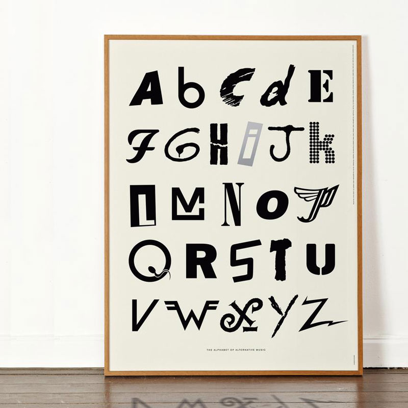 Awesome Alphabet Posters Made from Classic and Alternative Rock Band ...