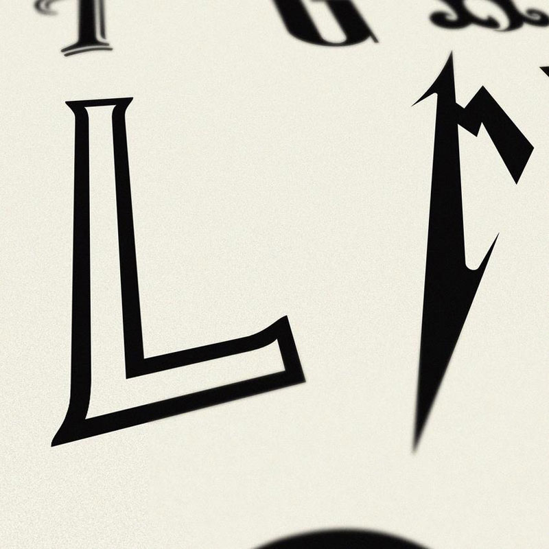 Awesome Alphabet Posters Made from Classic and Alternative Rock Band ...