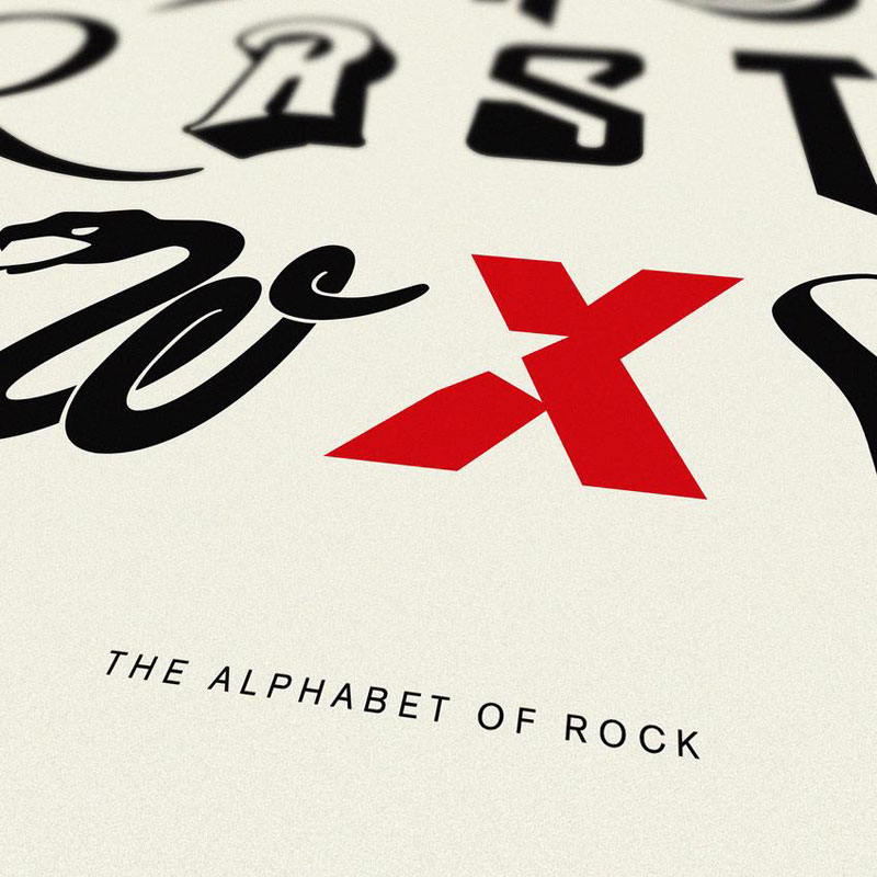 Awesome Alphabet Posters Made from Classic and Alternative Rock Band ...