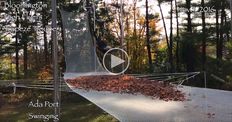 Trapeze Artist Demonstrates Principles of Inertia With Slow Motion Fall ...