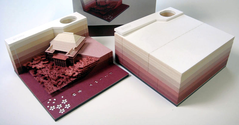 Laser Cut Notepads That Slowly Reveal Artworks As They Get Used ...