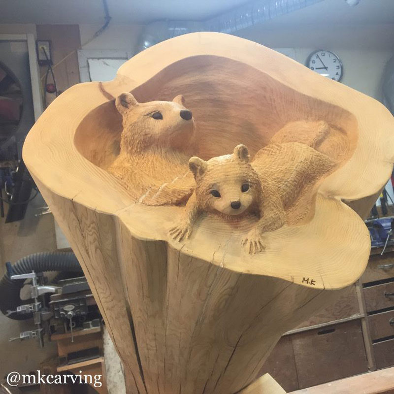 Amazing Artist Carves Animals Crawling Out of Fallen Logs » TwistedSifter