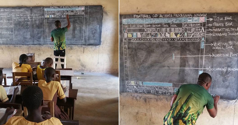Teacher Using Chalkboard to Teach MS Word Draws Praise and Sparks Ire ...
