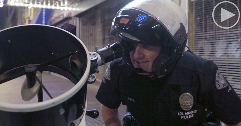 Guy Takes Giant Telescope Around LA and Shows People the Moon Up Close ...