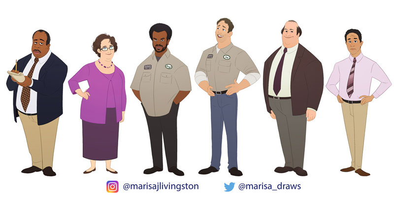What Each Character Would Look Like in a Cartoon Version of The Office ...