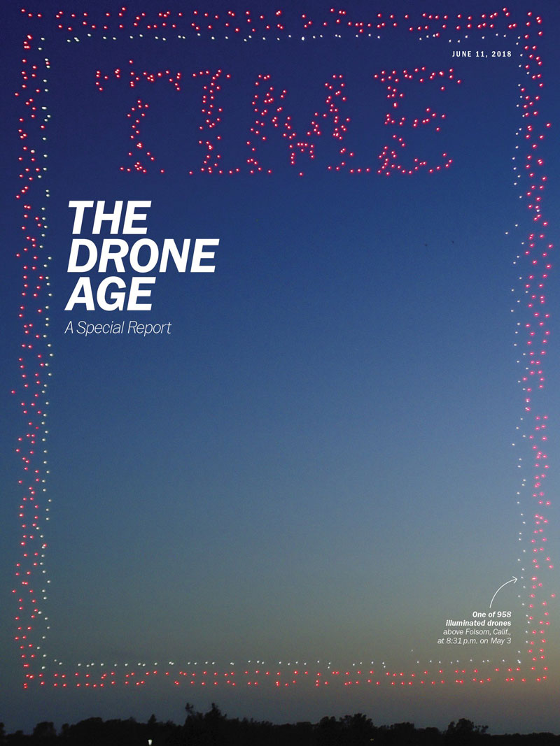 TIME’s Latest Cover is a Drone Photo of 958 Drones » TwistedSifter