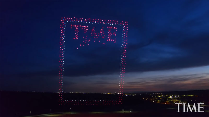 TIME’s Latest Cover is a Drone Photo of 958 Drones » TwistedSifter