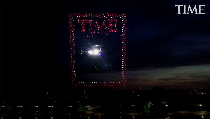 TIME’s Latest Cover is a Drone Photo of 958 Drones » TwistedSifter