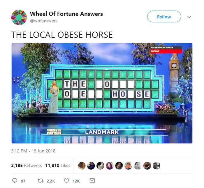 This Wheel of Fortune Parody Account’s Attempts to Solve the Puzzle are ...