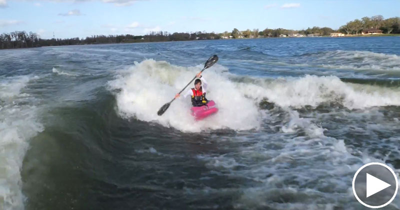 Just a Guy Kayaking Behind Two Wakeboard Boats » TwistedSifter