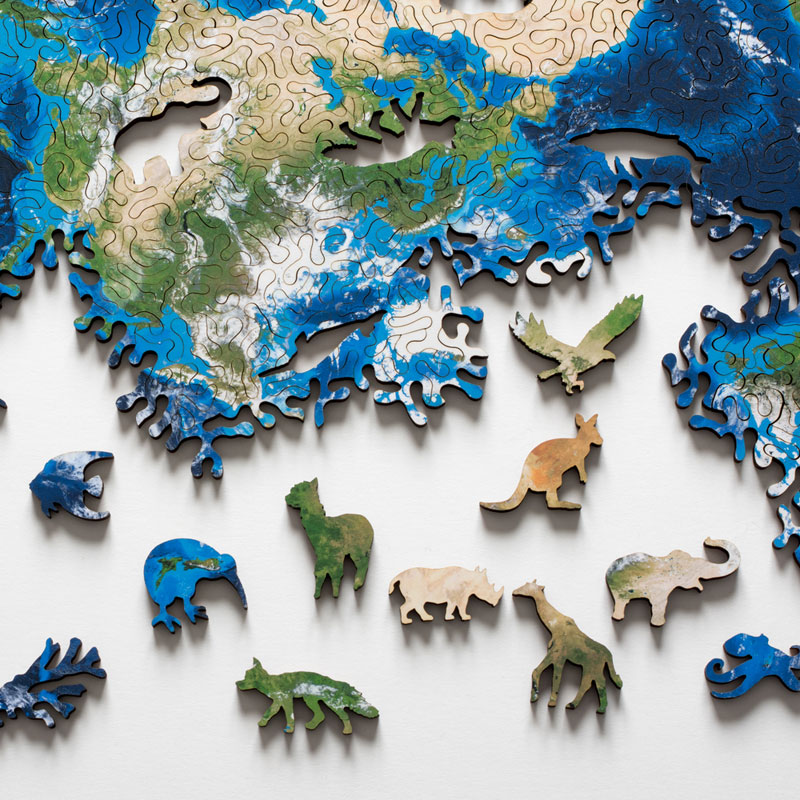 An Infinity Earth Puzzle With No Edges or Fixed Shape (12 Photos ...