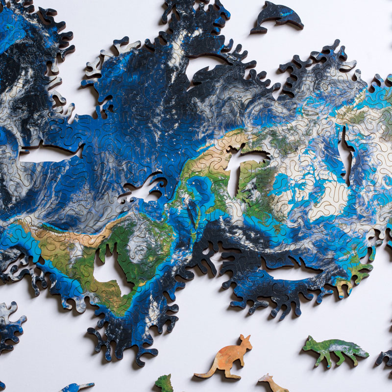 An Infinity Earth Puzzle With No Edges or Fixed Shape (12 Photos ...