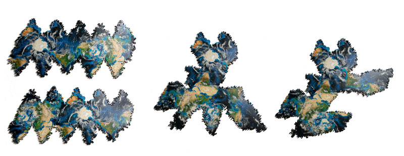 An Infinity Earth Puzzle With No Edges or Fixed Shape (12 Photos ...