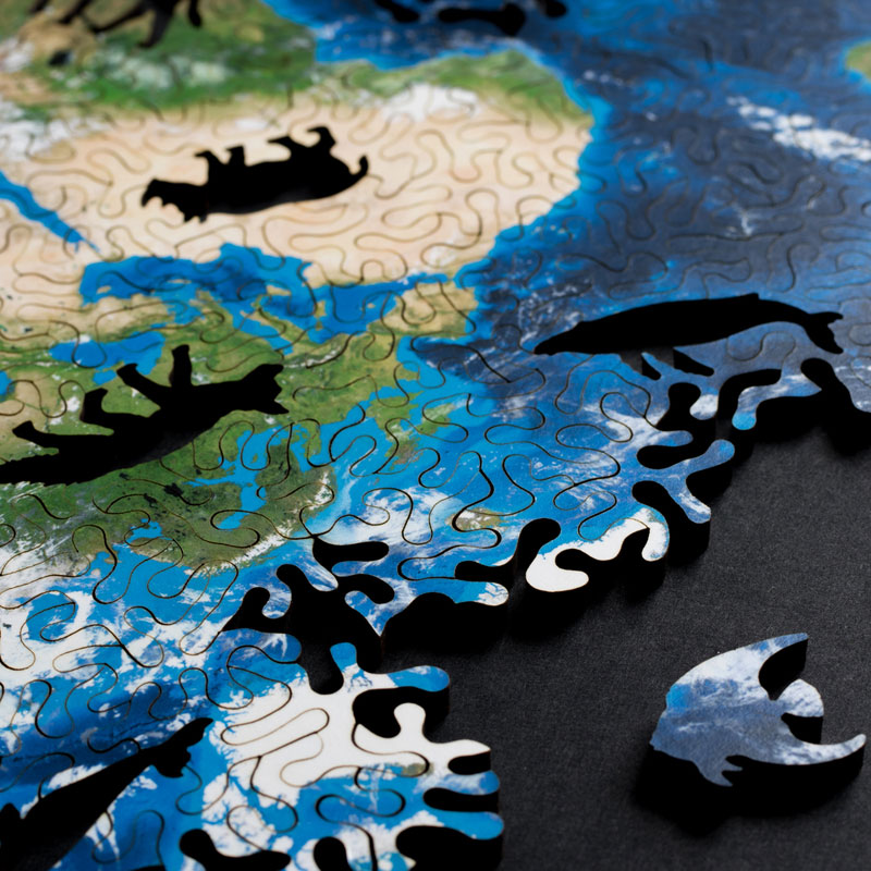 An Infinity Earth Puzzle With No Edges or Fixed Shape (12 Photos ...