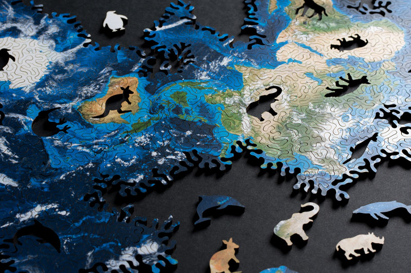 An Infinity Earth Puzzle With No Edges or Fixed Shape (12 Photos ...