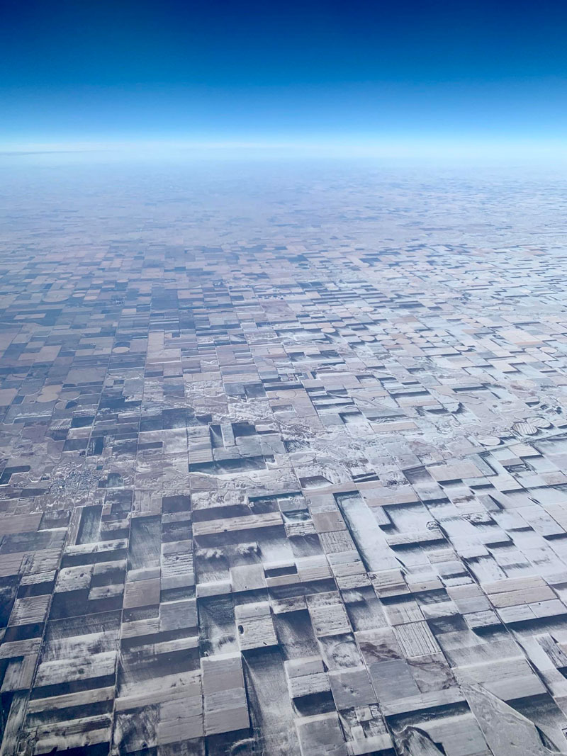 Windblown Snow Makes Flat Farmland Look 3D From Above » TwistedSifter