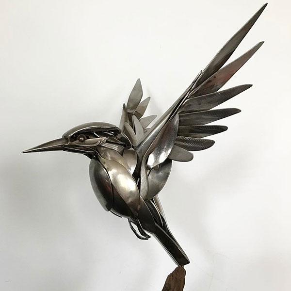 Matt Wilson Upcycles Old Utensils Into Beautiful Birds (23 Photos ...
