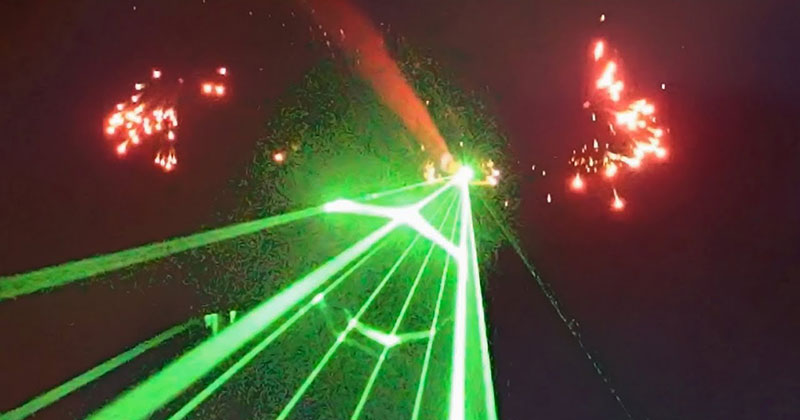 This Laser Shooting, Fireworks Blasting Air Show Finale is Bonkers ...