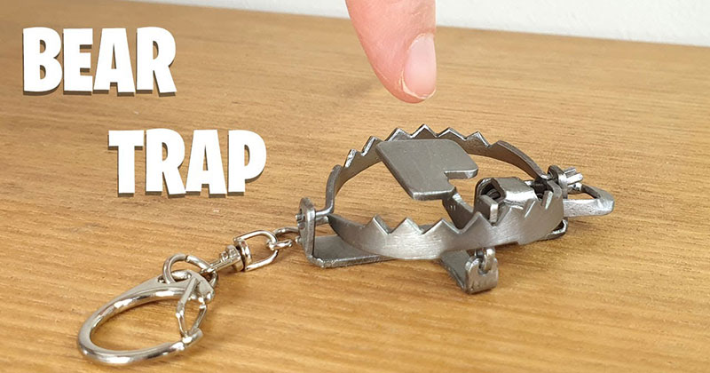 Miniature Keyring Bear Trap Made With No Soldering or Welds » TwistedSifter