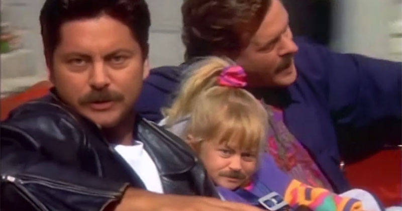 Full House, Only Everyone Looks Like Ron Swanson - TwistedSifter