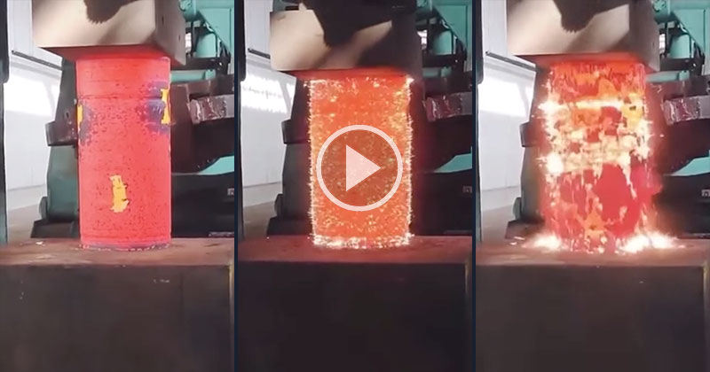 This is What Compressing Metal With a Hydraulic Press Looks Like ...