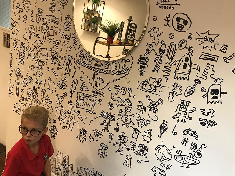 Kid Told Not to Doodle in Class Gets Hired by Local Restaurant to ...
